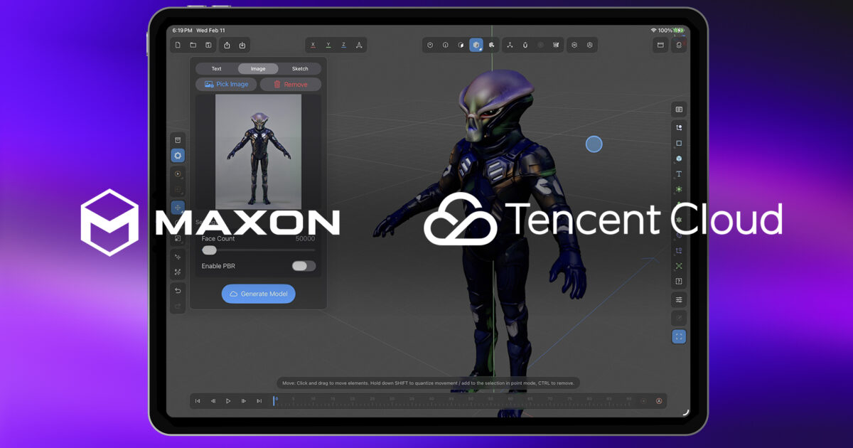 Maxon and Tencent Cloud Partner to Integrate HY 3D AI Engine…