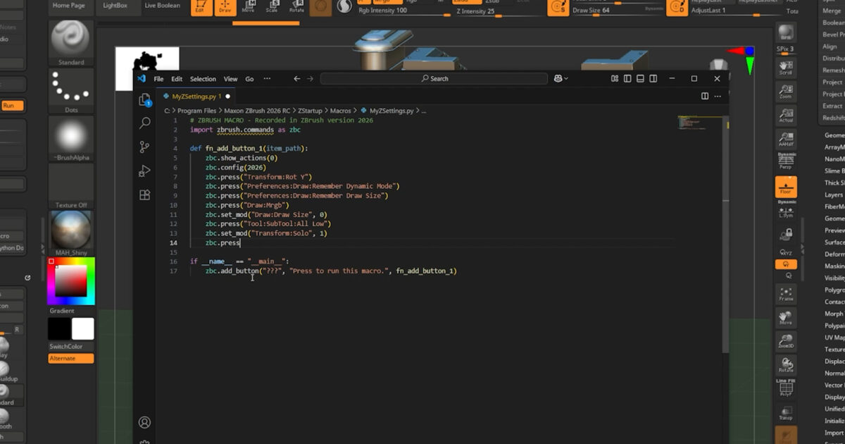 ZBrush - Python Scripting Support