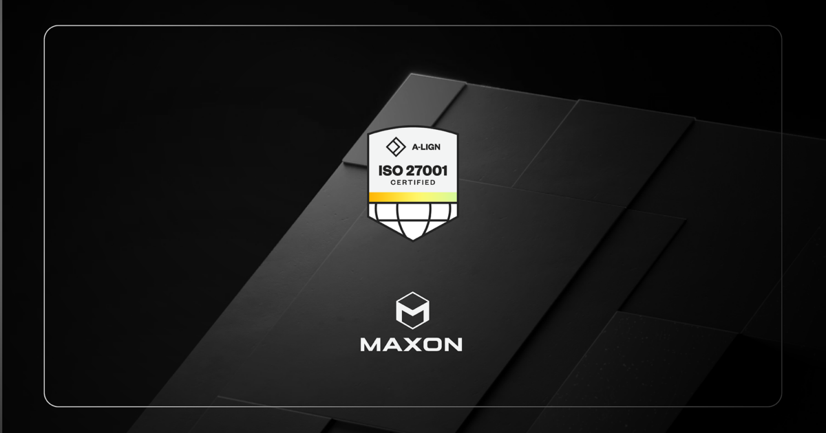 Maxon obtiene con éxito la certificación ISO/IEC 27001